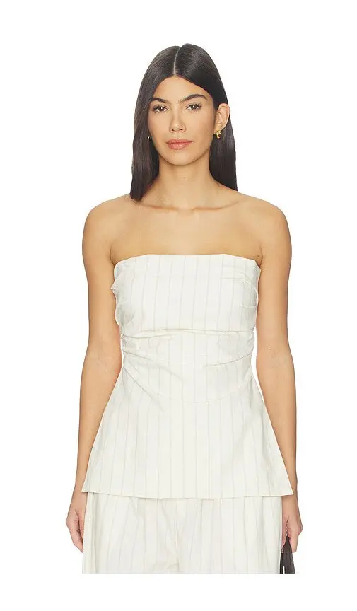 ST. AGNI Strapless Tie Back Top - Ivory