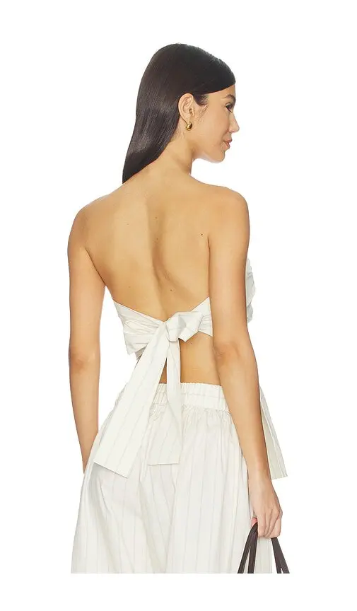 ST. AGNI Strapless Tie Back Top - Ivory