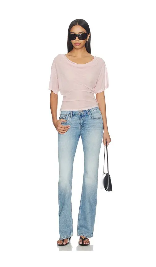 EB DENIM Madeo Cowl Neck Tee - Rose