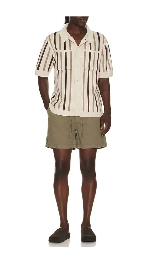 Central Park West Rowan Striped Shirt In . Also