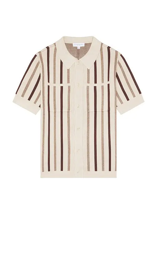 Central Park West Rowan Striped Shirt In . Also