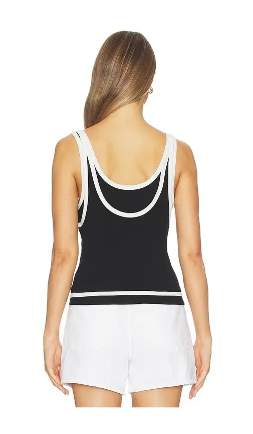 Hudson Jeans Ribbed Layered Tank Top