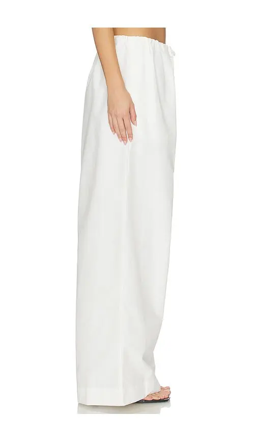 Simkhai Rhea Cotton Wide Leg Trouser - White
