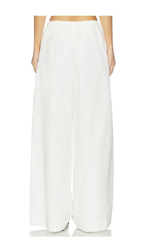 Simkhai Rhea Cotton Wide Leg Trouser - White