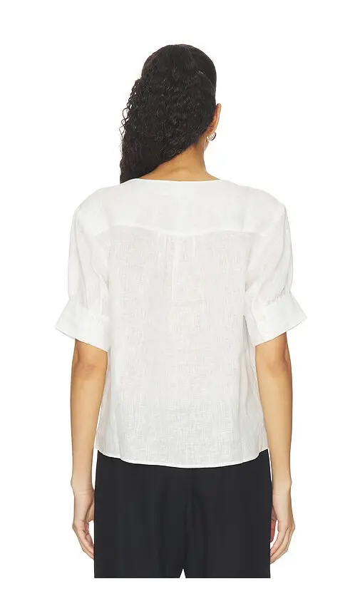 FRAME V-neck Popover Top