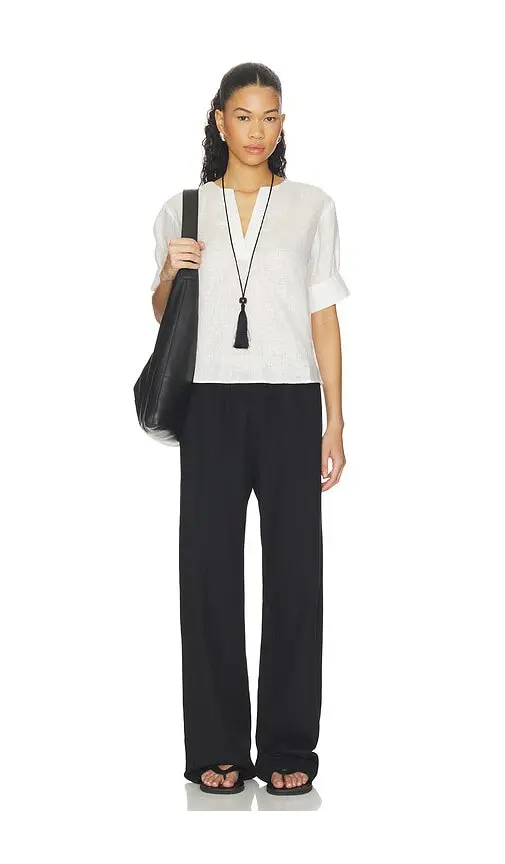 FRAME V-neck Popover Top