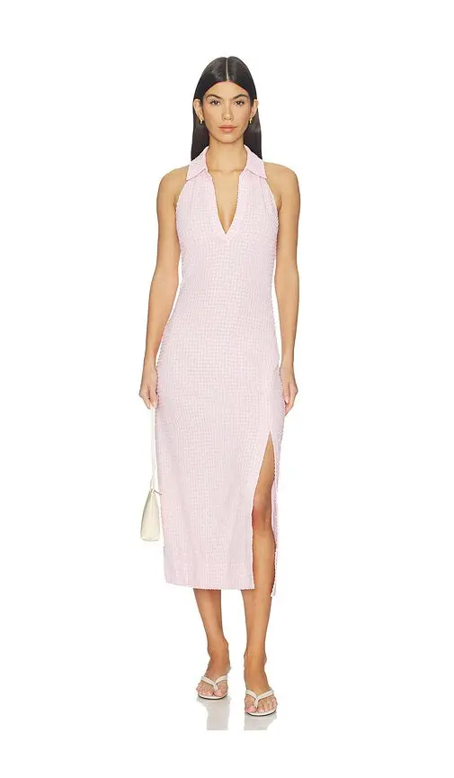 Simkhai Halterneck Midi Dress - Pink