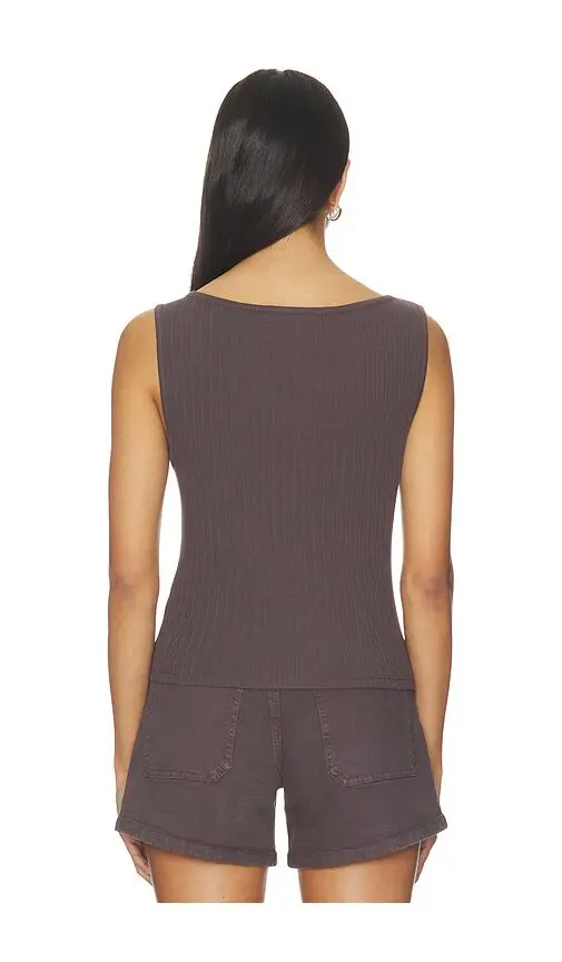 Madewell Textured Ribbed Button-down Vest Top