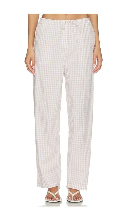 Simkhai Drawstring Pant In Gingham