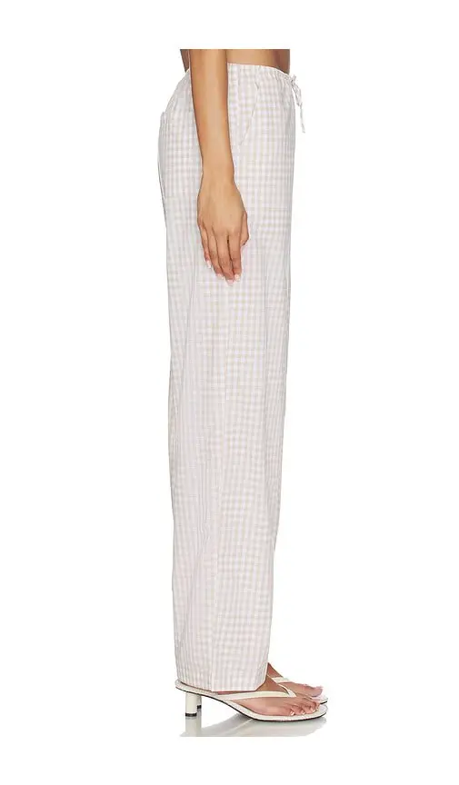Simkhai Drawstring Pant In Gingham