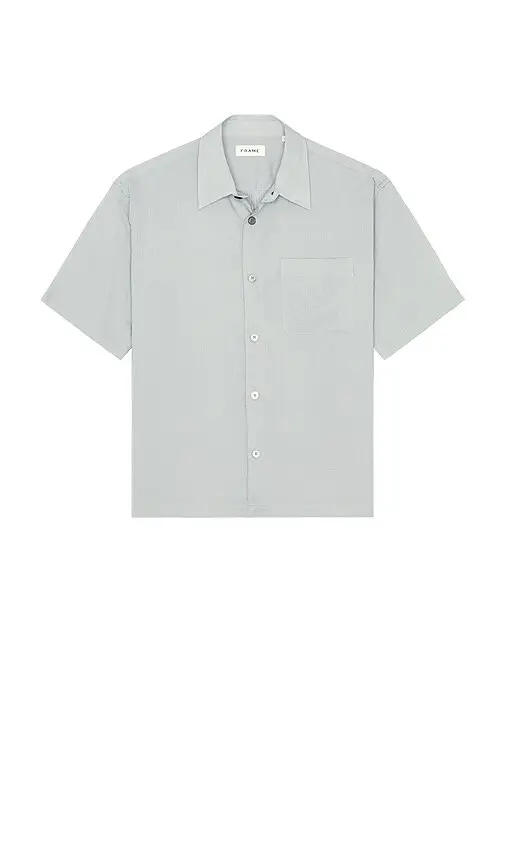 FRAME Light Weight Short Sleeve Shirt In . Also - Slate