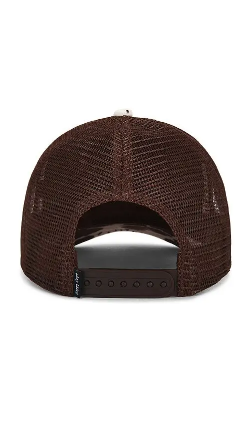 HAPPY CAPS Cow Print Trucker Hat