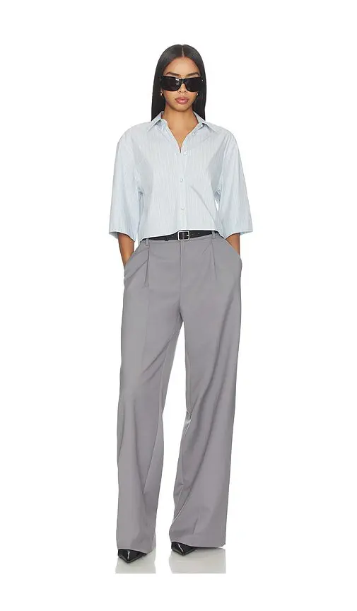 Helmut Lang Cropped Cotton Blend Shirt