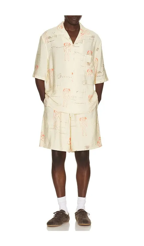 MISBHV Devil & Angel Postcard Shirt In . Also - Cream