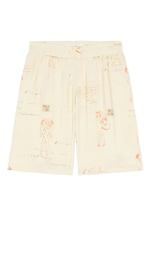 MISBHV Devil & Angel Postcard Shorts - Cream