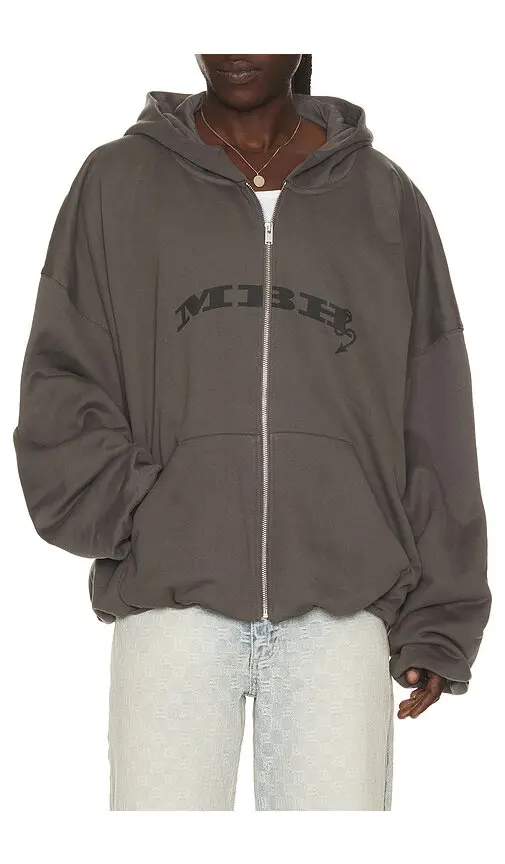 MISBHV Inflated Devil Zipped Hoodie - Charcoal