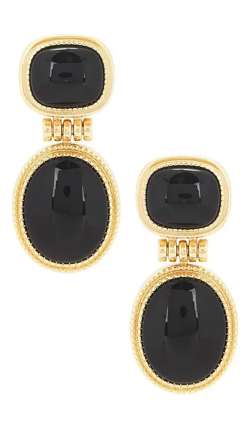 LUV AJ Midnight Mesa Drop Earrings - Black