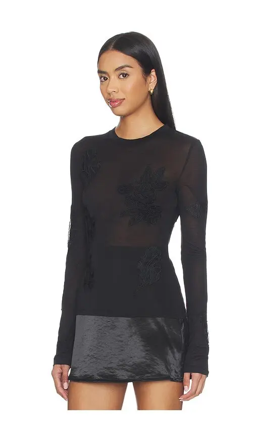 OPERASPORT Ziva Sheer Embellished Top