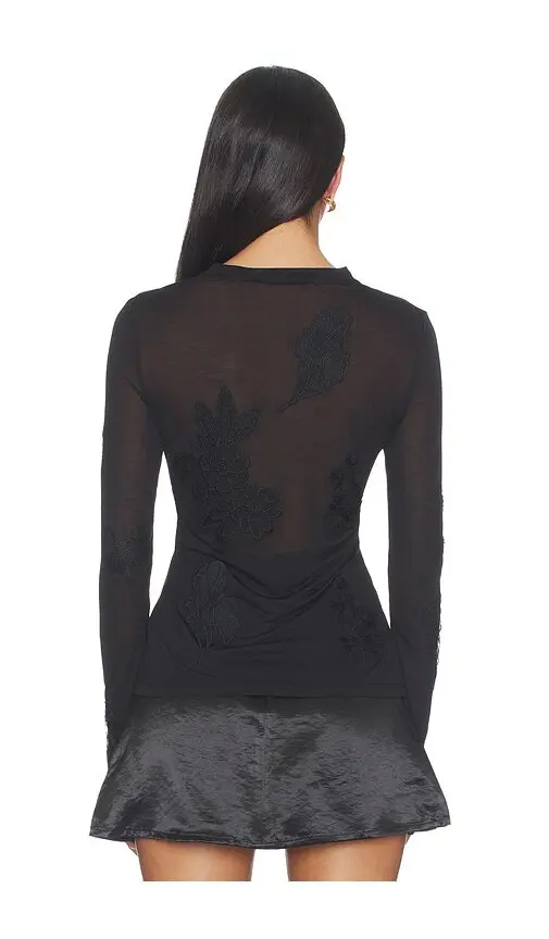 OPERASPORT Ziva Sheer Embellished Top