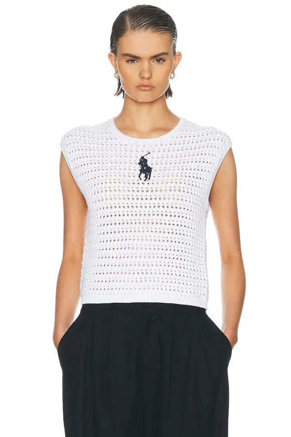 Polo Ralph Lauren Crochet Knit Pullover Sweater