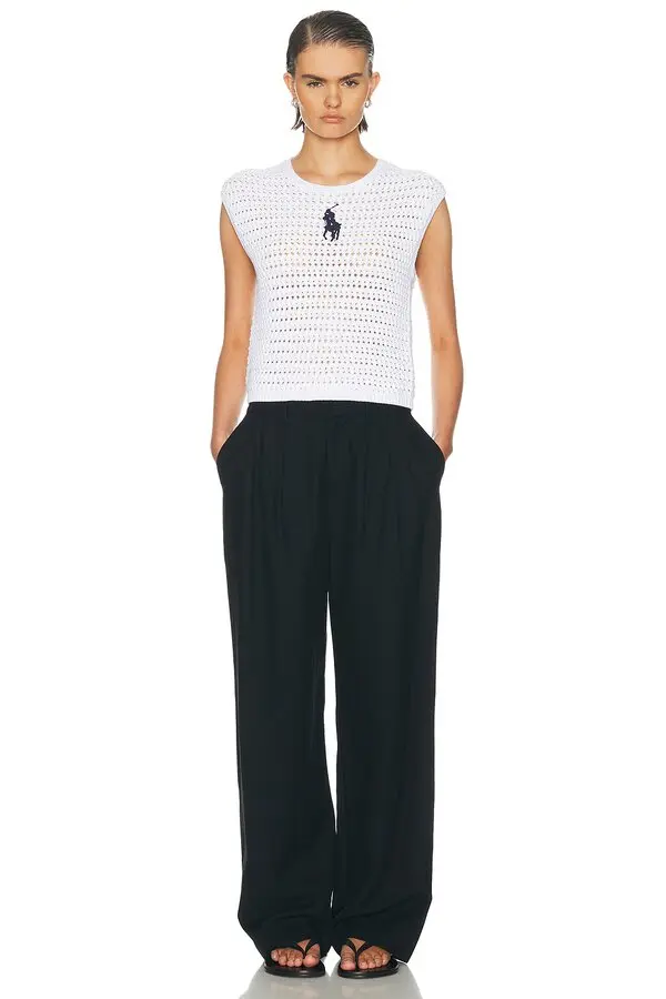 Polo Ralph Lauren Crochet Knit Pullover Sweater