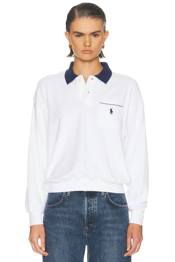 Polo Ralph Lauren Terry Knit Long Sleeve Pullover Sweater