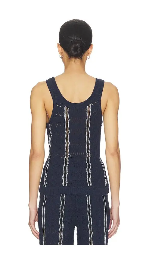 Central Park West Squiggle Stitch Tank