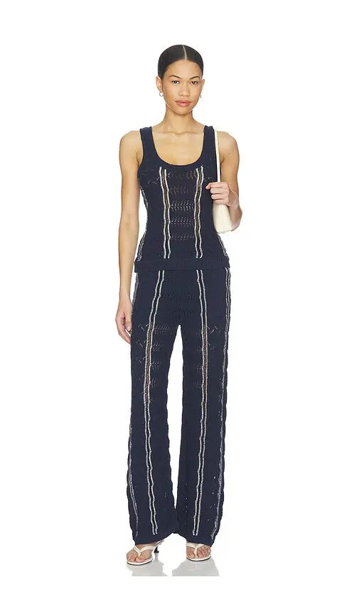 Central Park West Squiggle Stitch Tank
