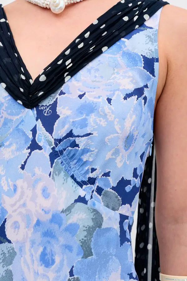 Rixo Roux Chelsea Dot Mix Maxi Dress