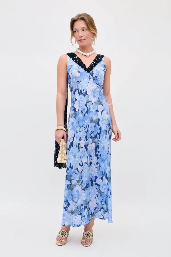 Rixo Roux Chelsea Dot Mix Maxi Dress