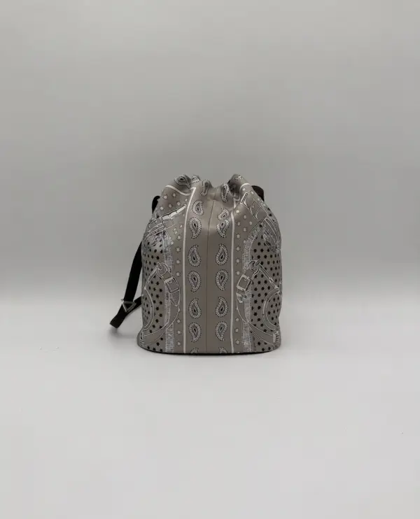 Hermès Silk And Swift Leather Bucket Bag