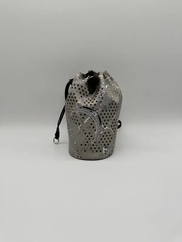 Hermès Silk And Swift Leather Bucket Bag