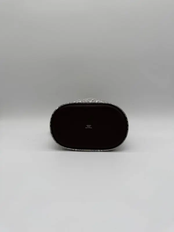 Hermès Silk And Swift Leather Bucket Bag