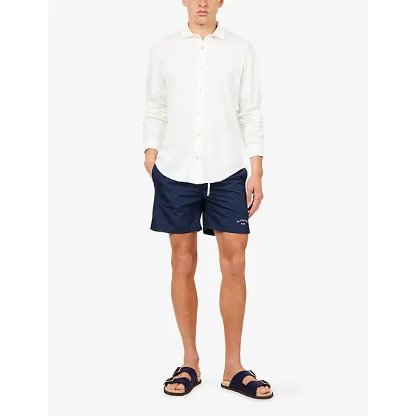 Eleventy Drawstring Beach Shorts - Blue