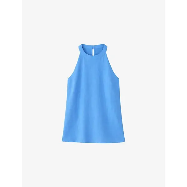 RO&ZO Sleeveless Halterneck Woven Blouse