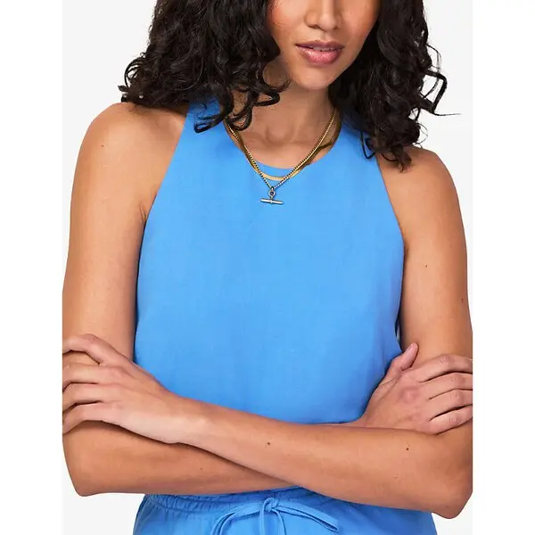 RO&ZO Sleeveless Halterneck Woven Blouse