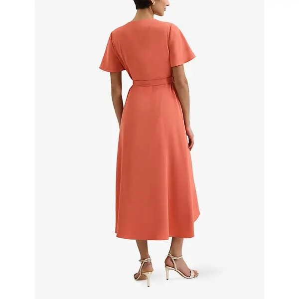 PHASE EIGHT Julissa Wrap-front Midi Dress - Orange