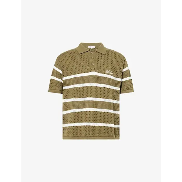 BELIER St.tropez Crochet Cotton Polo Shirt