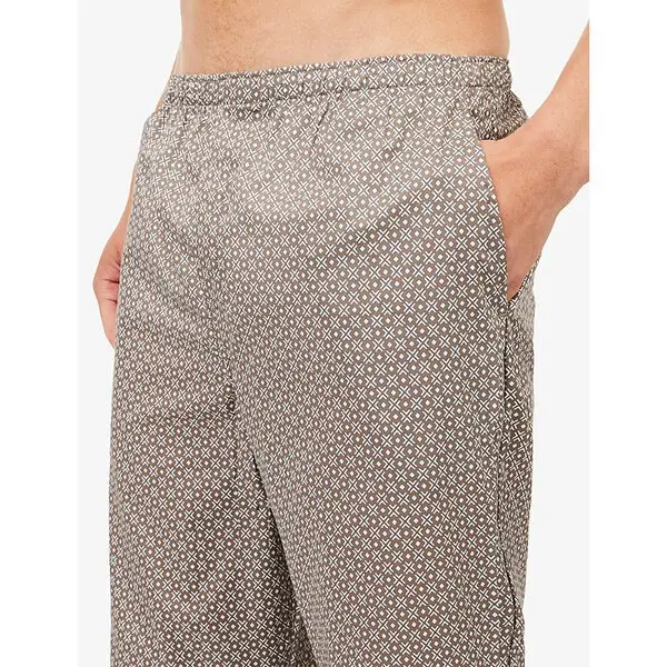 Derek Rose Geo Pattern Cotton Pyjama Set