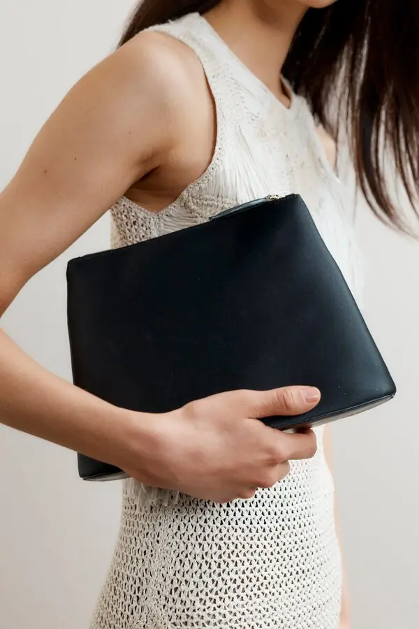 LIFFNER Zip Clutch In Satin