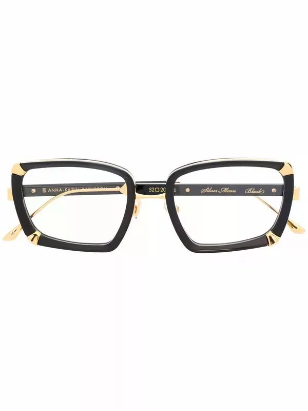Anna-Karin Karlsson Silver Moon Square-frame Eyeglasses - Black