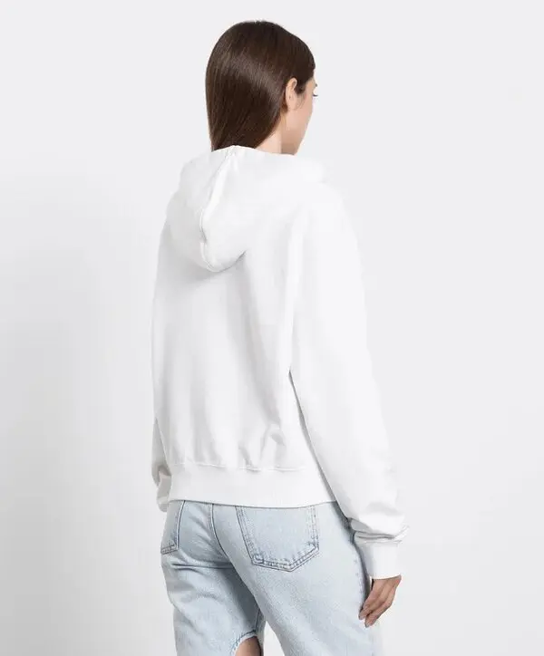 Off-White Logo Detail Hooded Long Sleeve Sweater