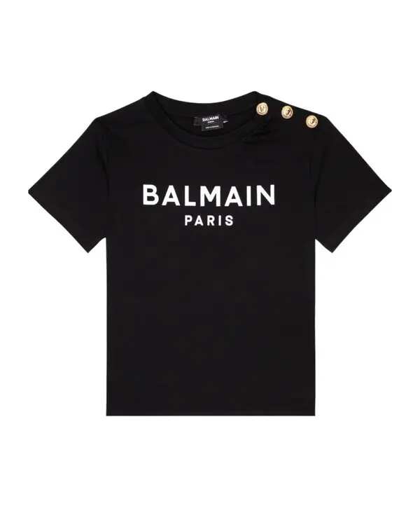 Balmain Short-sleeved T-shirt With Logo Decoration