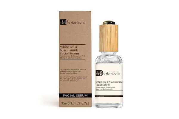 DR. BOTANICALS Tea And Niacinamide Anti-ageing Facial Serum 30ml For Large Pores - White