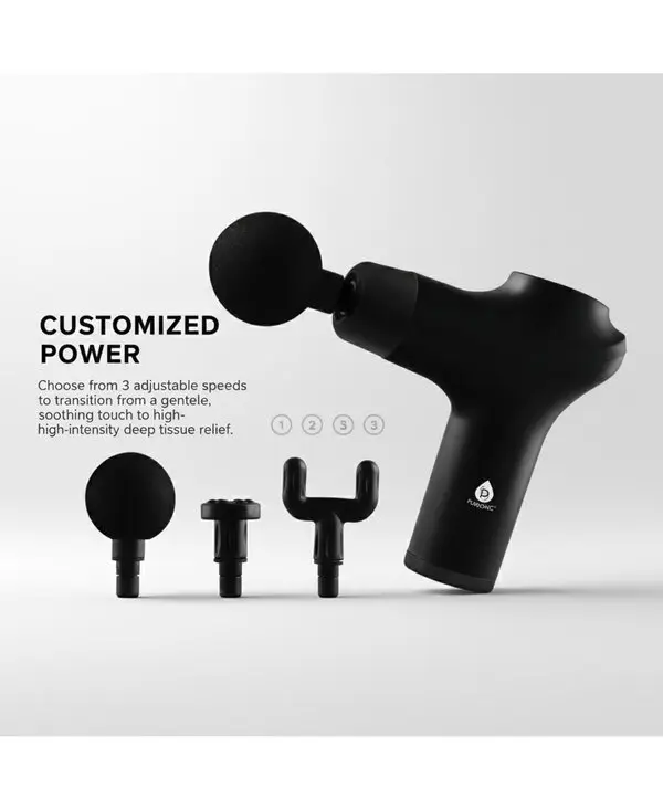 PURSONIC 7-in-1 Led Face Mask And 3-speed Massage Gun