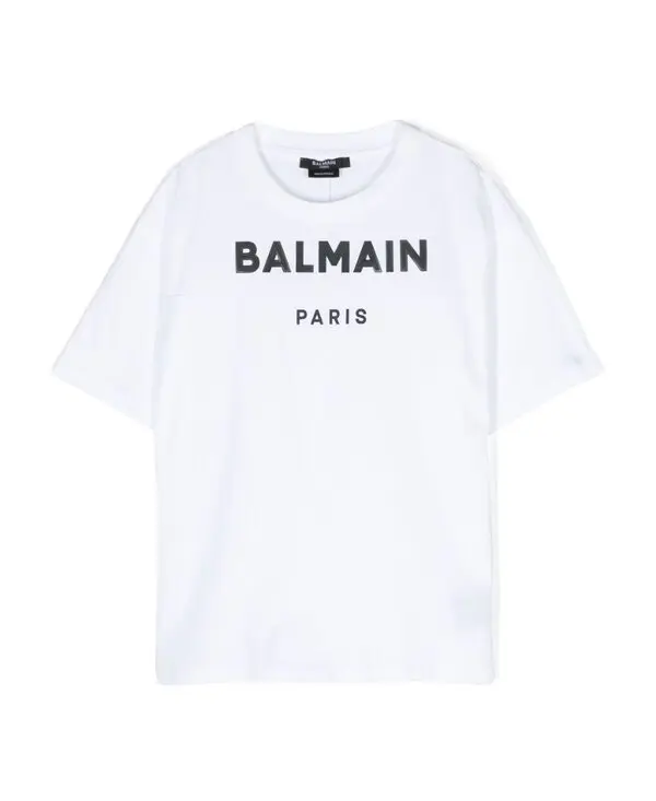 Balmain Logo Print Cotton T-shirt