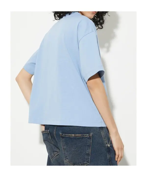 MAXCO. Max&co. Slogan Printed Crewneck Short Sleeve T-shirt