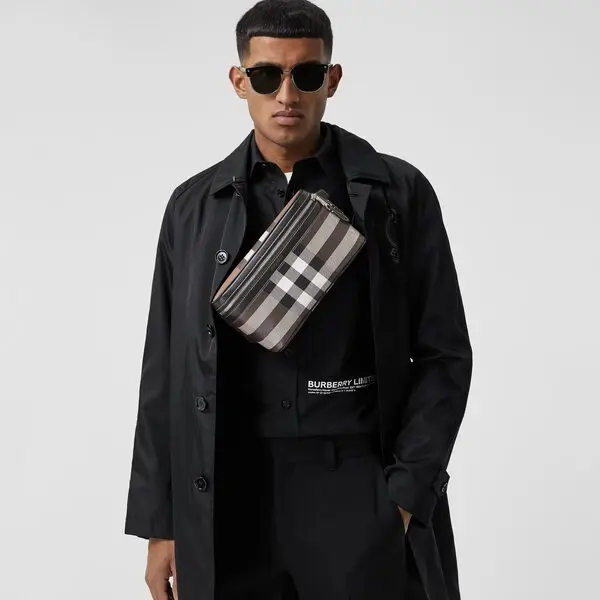 Burberry Checked Cube Belt Bag
