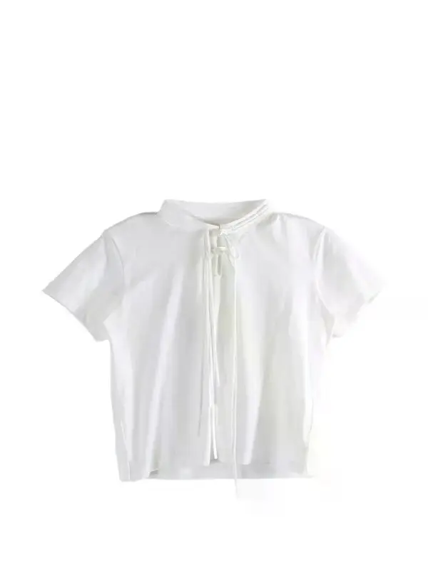 Y’s Tie-fastening Band Collar T-shirt