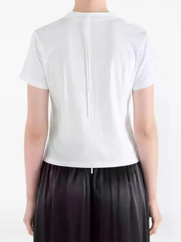 Y’s Tie-fastening Band Collar T-shirt